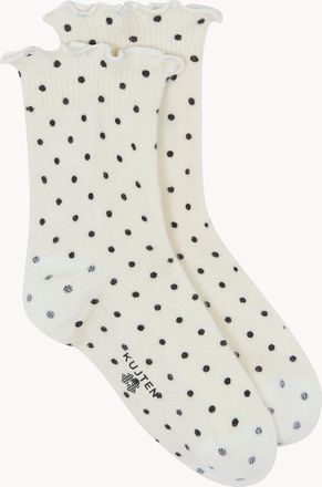 Kujten Chaussettes cachemire &agrave; pois - Chaussettes Dot Socks