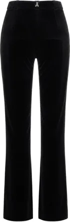 Patrizia Pepe Stretch Velvet Trousers - Black