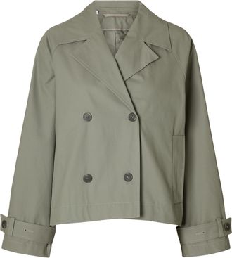 Selected Damen Slfcilo Short Trenchcoat Noos, Vetiver, Numeric_38