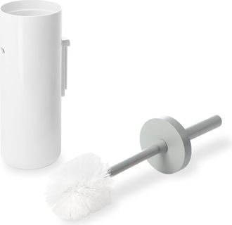 Depot4Design Depot4Design Lunar Toilettenbürste, WC-Bürste wandhängend, Kunststoff, Weiß, Griff Cool Grey, 1201514