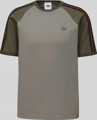 adidas Originals T-Shirt aus Leinen mit Raglan&auml;rmeln