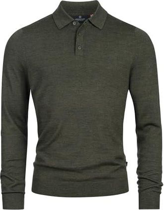 Kronstadt KSJohannes Polo tricot&eacute; en laine m&eacute;rinos pour homme 100 % laine m&eacute;rinos avec col polo | Pull en tricot fin pour homme, Mix, XXL