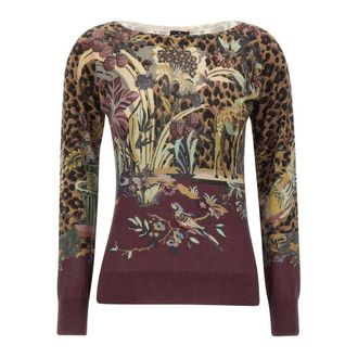 Etro Seiden-Kaschmir-Pullover - - Knitwear - Damen - Mehrfarbig - XL