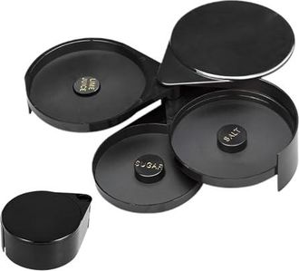 Generico Margarita Salt Rimmer Set, Margarita Salt Rimmer, Black Seasoning Box, Cocktail Rim Salter - Bar Glass Rimmer and Bartender Tools for Enhanced Drink P