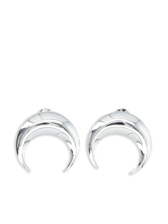 Marine Serre mini boucles doreilles Crescent Moon - Argent