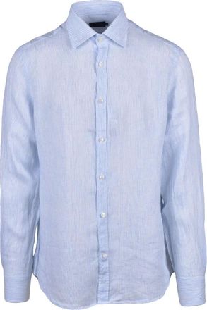 Paul & Shark Homme, Chemises, Bleu, Taille: M Linen Shirt