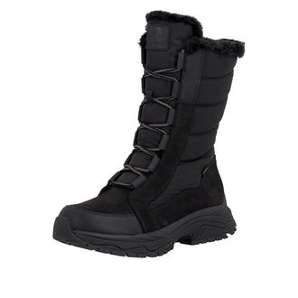 Rieker Femme W3970 Bottes &agrave; Lacets, Noir, 42 EU