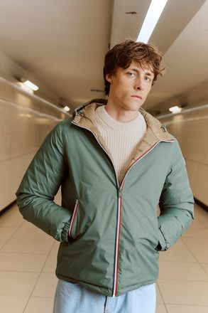 Jott Doudoune r&eacute;versible Vert sauge/Sable fum&eacute; Brummen - Taille XXL