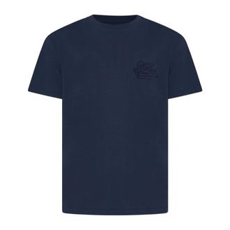 Etro T-Shirt mit Pegaso-Stickerei - - Tops - Herren - Blau - XL