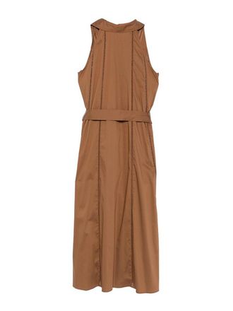 Semicouture Robe Au Genou - Marron
