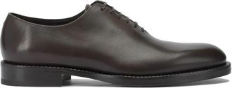 Ferragamo Brown Leather Lace-Up Shoes - Gr. 7_5 - in Schwarz