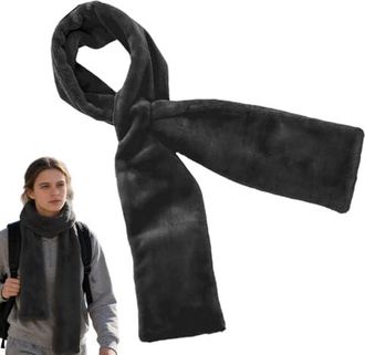 Generico &Eacute;charpe Pull-Through pour femme, col avec poche &agrave; fermeture &eacute;clair | &Eacute;charpe courte en faux poils danimaux | Pour les rendez-vous froids promenades de