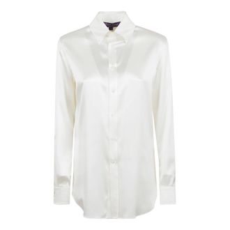 Ralph Lauren Femme, Blouses et Chemises, Blanc, Taille: 34 FR Chemise en Soie Stretch