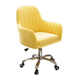 Generic Samtbesetzter, Verstellbarer B&uuml;rostuhl mit Rollen, ergonomischer R&uuml;ckenlehne und Sitzfl&auml;che, verst&auml;rktem Stahlfu&szlig; aus Kunstharz, Home-Office-M&ouml;bel