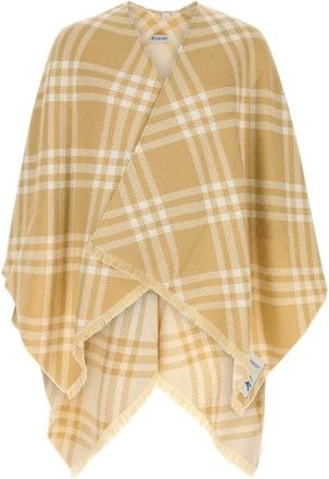 Burberry unisex, Vestes, Beige, Taille: ONE Size Cape en m&eacute;lange de laine brod&eacute;e