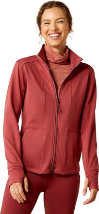 Ariat Womens Zaphus Full Zip Sweatshirt Long Sleeve in Burnt Russet, Size X-Small, by Ariat
