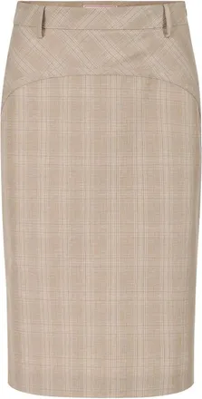 Iceberg Femme, Jupes, Beige, Taille: 36 FR Regular Fit Check Sheath Skirt