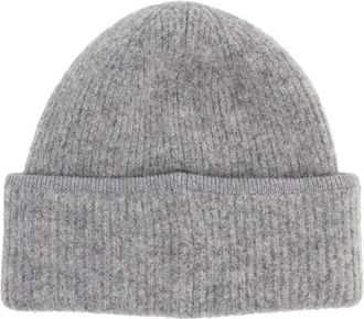 Jacquemus ACU00666AK0_0227970 Grosgrain Alpaca Wool Cap - Gray