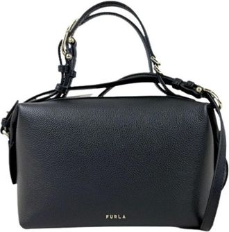 Furla Femme, Sacs, Noir, Taille: ONE Size Double Mini Boston Bag