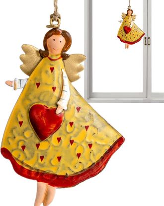 Generico Engelsschmuck f&uuml;r Weihnachtsbaum, Weihnachtsschmuck, Engelsdekoration, Eisen-Engelskunst, Vintage, Engel-Anh&auml;nger, Retro, kleiner Engel, Dekoration f&uuml;