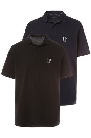 JP1880 Herren gro&szlig;e Gr&ouml;&szlig;en &Uuml;bergr&ouml;&szlig;en Menswear L-8XL bis 7XL, Poloshirts, 2er-Pack, Piqu&eacute;, Seitenschlitze, Regular Fit, schwarz 8XL 704317130-8XL