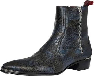 Jeffery West Homme Bottes En Cuir Chelsea Zipp&eacute;es, Blue Safari, 43 EU