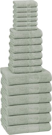 Kassatex T&uuml;rkischen Hammam-Kollektion Handt&uuml;cher, 18 Teiliges Set - Misty Salbei