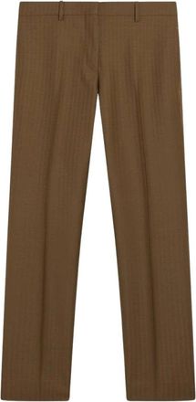 Burberry Pantalon Tailleur en M&eacute;lange de Laine - Femme - Pantalons - Brun - Taille: 34 FR