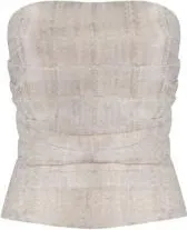 Nineminutes Femme, Tops, Blanc, Taille: 40 FR Hauts et d&eacute;bardeurs en lin
