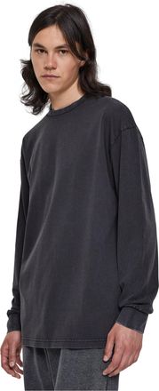 Urban Classics Herren T-Shirt Heavy Boxy Acid Wash Longsleeve Black 4XL