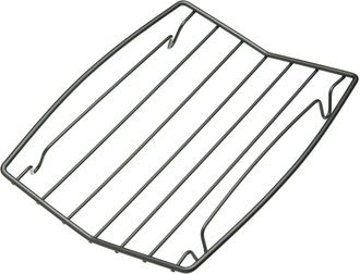 MasterClass MasterClass V-F&ouml;rmiges Antihaft-Bratrost, Bratengitter zum Grillen und Braten aus Karbonstahl, Sp&uuml;lmaschinenfest, Silber, 26 x 20 x 3,2 cm