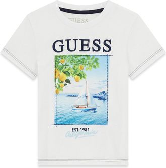 Guess T-Shirt N6GI07 K8HM4 Wei&szlig; Regular Fit