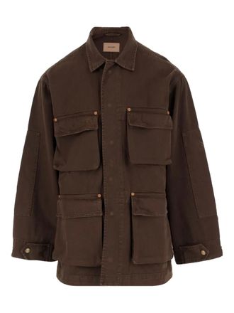 Cultura veste boutonn&eacute;e &agrave; col contrastant - Marron