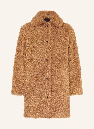 HUGO BOSS Hugo Teddyfell-Mantel Mimina-1 braun