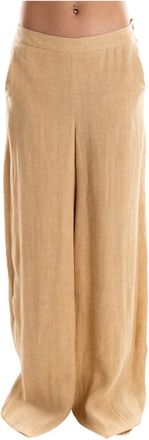 Marella Femme, Pantalons, Beige, Taille: 40 FR Wide Pantalons