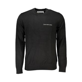 Calvin Klein Homme, Pulls, Noir, Taille: XL Chic Pull à Manches Longues avec Logo