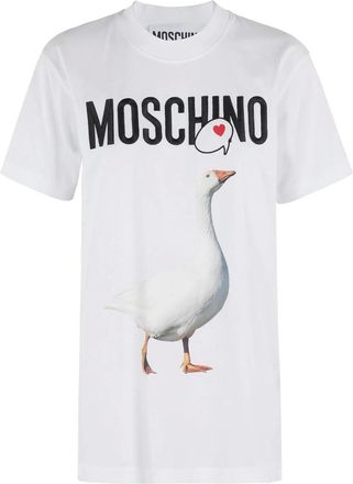 Moschino Femme, Tops, Blanc, Taille: 42 FR Duck T-shirt
