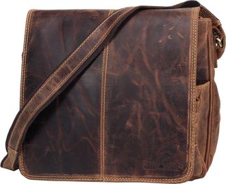 Greenburry Vintage Messenger Leder Damentasche braun | 29x27x14cm