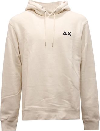 Sun 68 Homme, Sweatshirts et sweats &agrave; capuche, Blanc, Taille: S Hood Cotton Fl SweaT-shirt