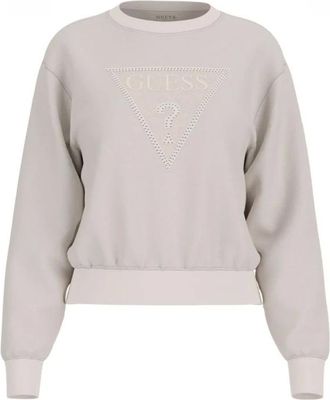 Guess Femme, Sweatshirts et sweats &agrave; capuche, Blanc, Taille: 40 FR SweaT-shirt