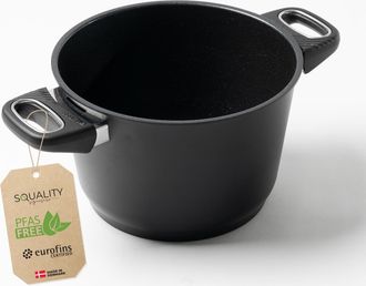 Squality Premium Kochtopf Induktion 20 cm & 2,5l PFAS frei - Kochtopf klein | Milchtopf | Non Stick Topf Induktion | Antihaft aus D&auml;nemark | Ofenfest bis 260 &deg;