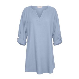 Cream Blaue Cashmere-Tunika mit V-Ausschnitt - - Blouses & Shirts - Damen - Blau - L