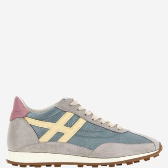 Hogan Womens Sneakers Leather & Technical Fabric Multicolour And Rubber Trainers
