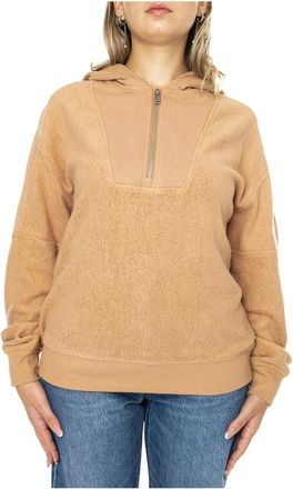 UGG Ugg, Femme, Sweatshirts et sweats &agrave; capuche, Brun, Taille: 42 FR Sweat &agrave; capuche &agrave; demi-zip