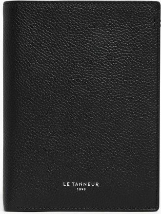Le Tanneur Grand portefeuille vertical zipp&eacute; Lucien en cuir grain&eacute;