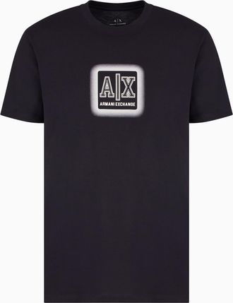 A|X Armani Exchange Mens Utility Edge,Sustainable, Sqaure Logo,Regular Fit,Blue,L