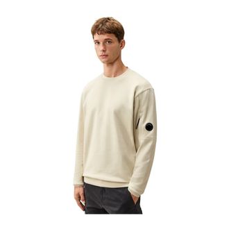 C.P. Company C.p. Company - SweaT-shirt Col Rond en Molleton Diagonal Raised - Homme - Sweatshirts et sweats &agrave; capuche - Beige - Taille: M