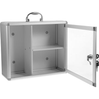 Valiclud Abschließbare Wandmontierbare Aufbewahrungsbox aus Aluminiumlegierung Vielseitiger Medikamenten Werkzeug Organizer mit Großem Fassungsvermögen Sicher 