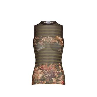 Jean Paul Gaultier Top imprim&eacute; transparent