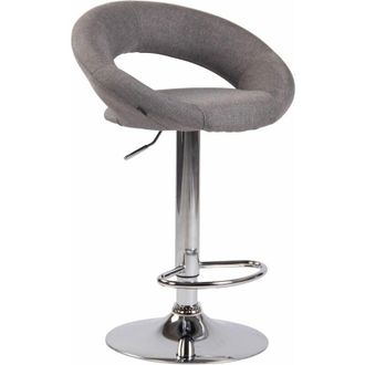 Clp Tabouret de bar moderne &eacute;l&eacute;gant en tissu chrom&eacute; avec des reproches de pied de diff&eacute;rentes couleurs Couleur : Gris